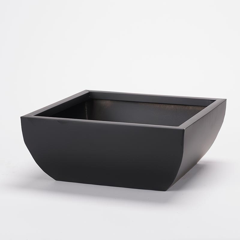 LARGE SQUARE METAL PLANTER - D&W Silks