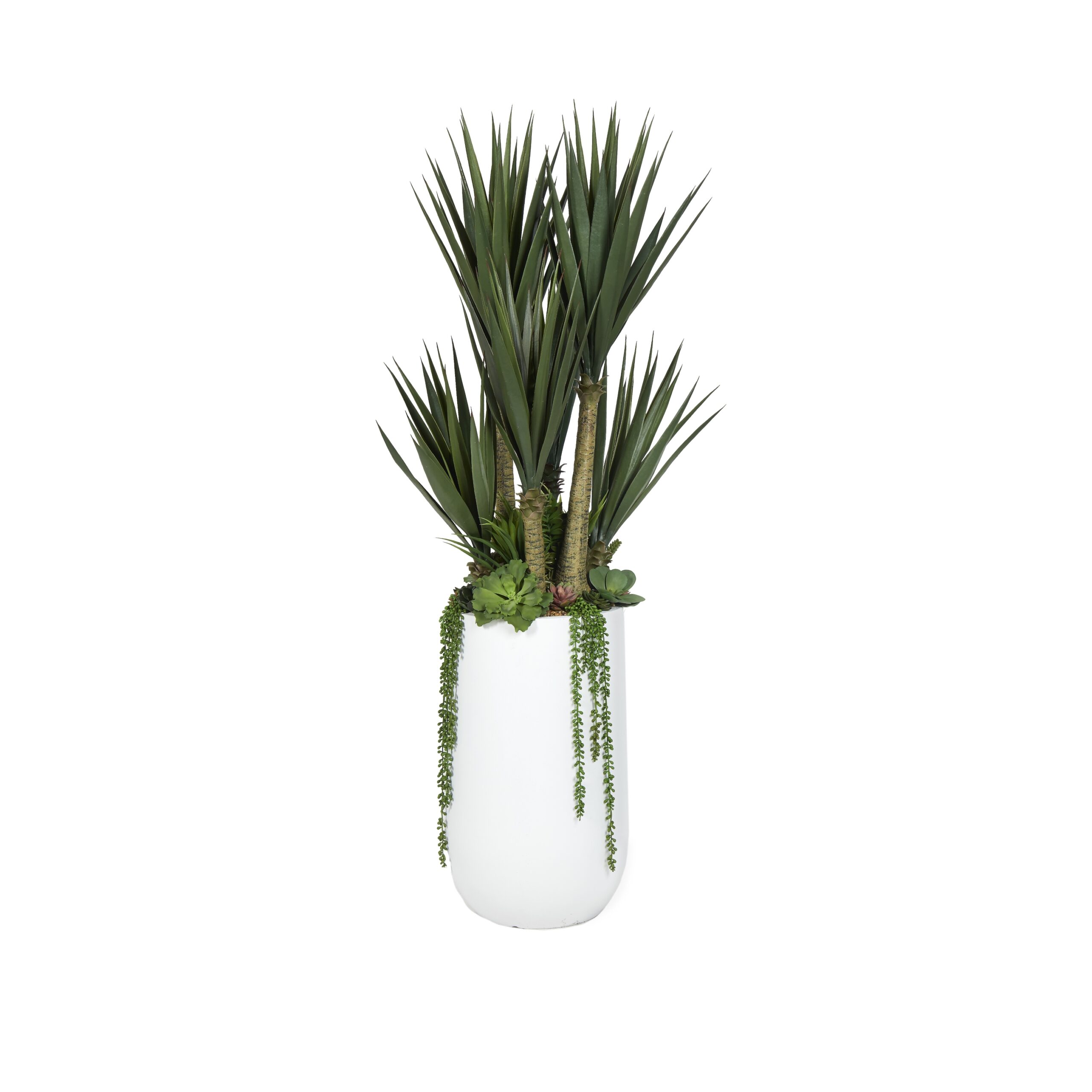 Yucca Trees and Assorted in Large Quinn Planter – 323116|D&W Silks
